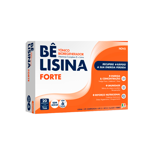 Bê Lisina Forte Ampolas - 20un | Farmácia Camelo