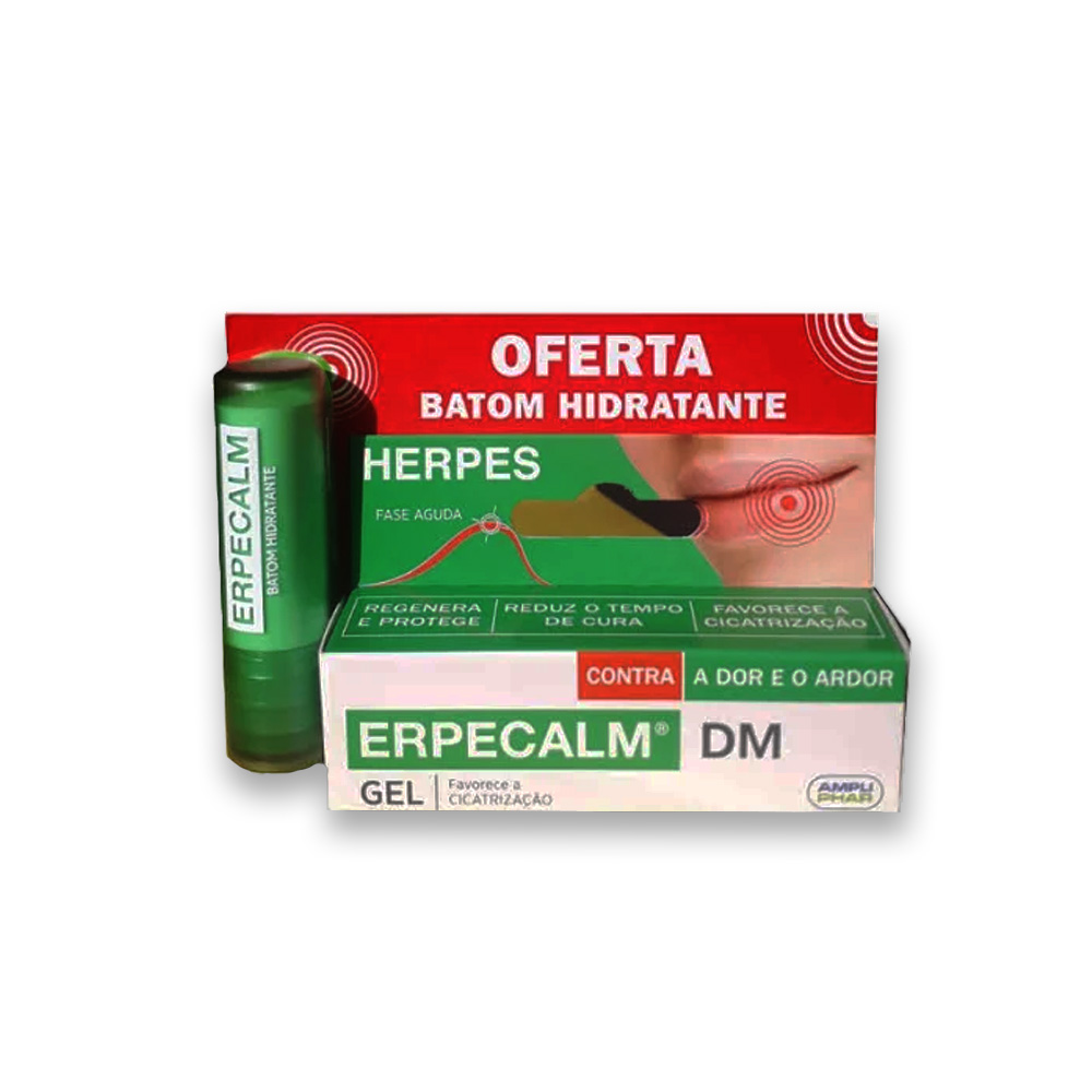 Erpecalm DM Gel 8ml c/Oferta Batom Hidratante | Farmácia Camelo